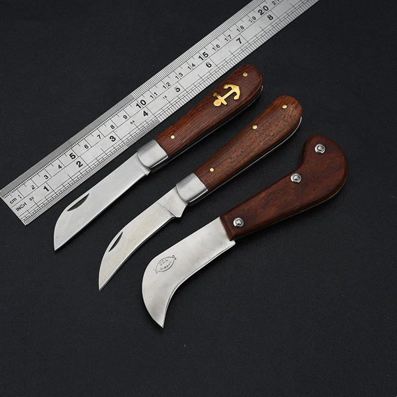 Stainless Steel Mushroom Knife Wallpaper Rosewood Handle Sickle Pocket ...