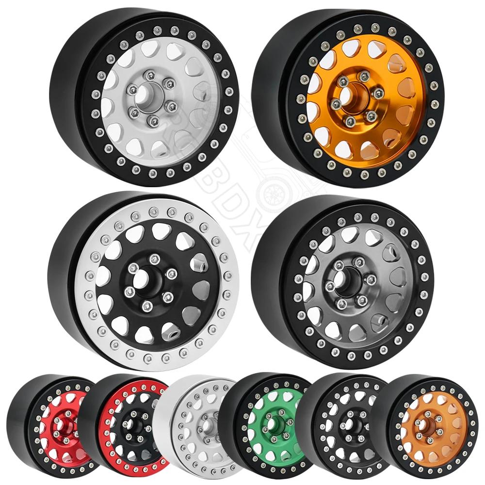1/10 RC Crawler CNC Aluminum Alloy 2.2" Beadlock Wheels Rim for TRX4 ...