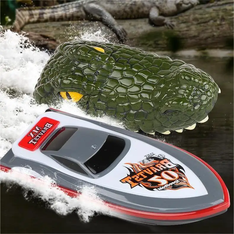 RC-Boat-Remote-Control-Crocodile-2in1-Toy-2-4-GHz-Simulates-Alligator ...