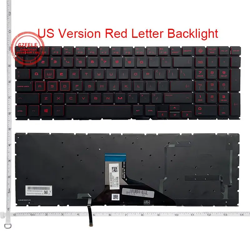 Us/sp/ru Backlit Laptop Keyboard For Hp 15-dh 15-dc 17-cb Tpn-c144 Q211 ...