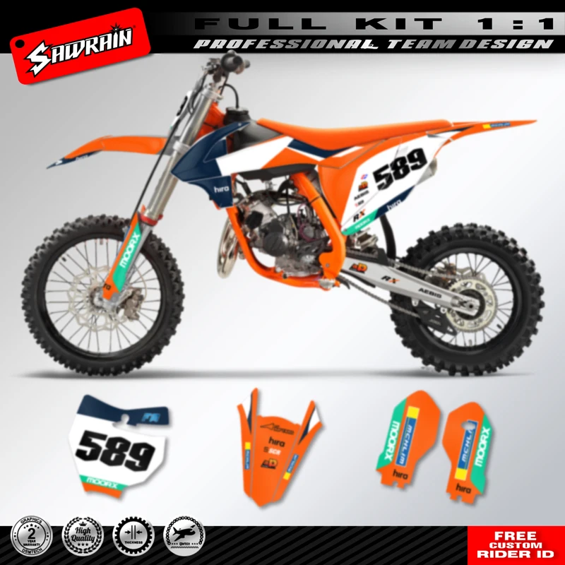 Sawrain MX Custom Graphics Motorcycle Stickers Kits for KTM SX 85 SX85 ...