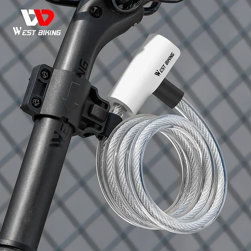 WEST-BIKING-Portable-Bicycle-Cable-Lock-With-2-Keys-Waterproof ...