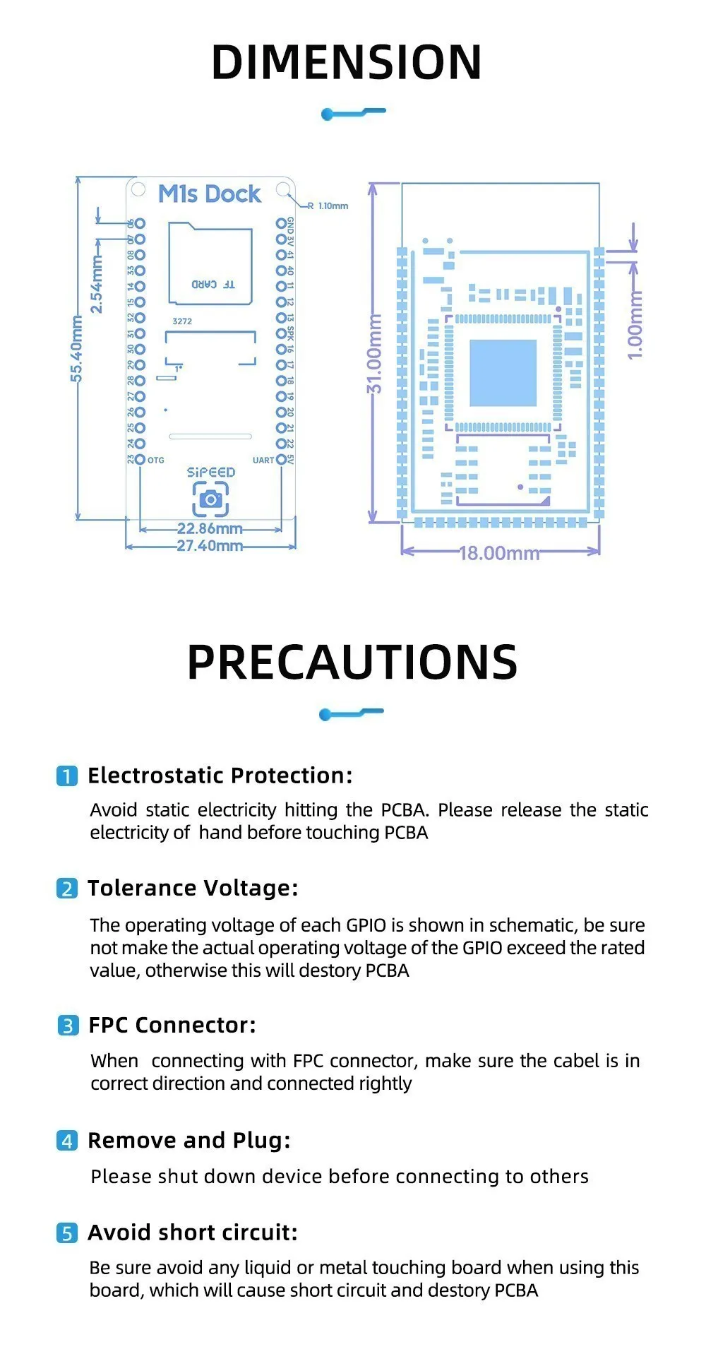 Placa De Desenvolvimento Inteligente Artificial Sipeed M1s Dock Ai Plus Iot Tinyml Risc-v Linux