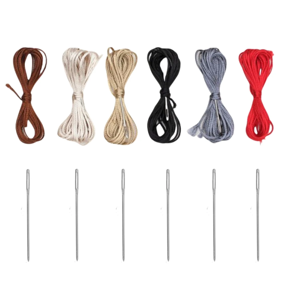 Braiding Steering Wheel Cover Thread and Needle Kit Hand Sewn Leather ...