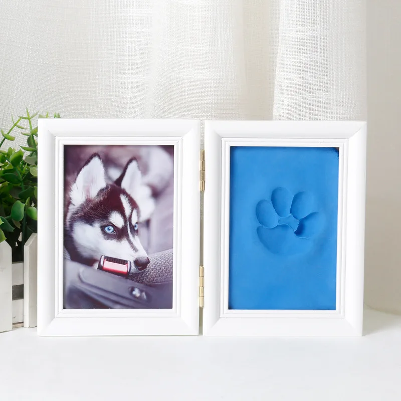 Custom DIY Wooden Pet Paw Print 5 Inch Photo Frame Dog Footprint ...