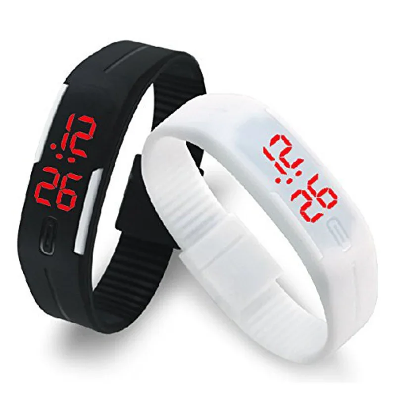 New-Digital-LED-Watches-Candy-Color-Silicone-Rubber-Touch-Screen ...