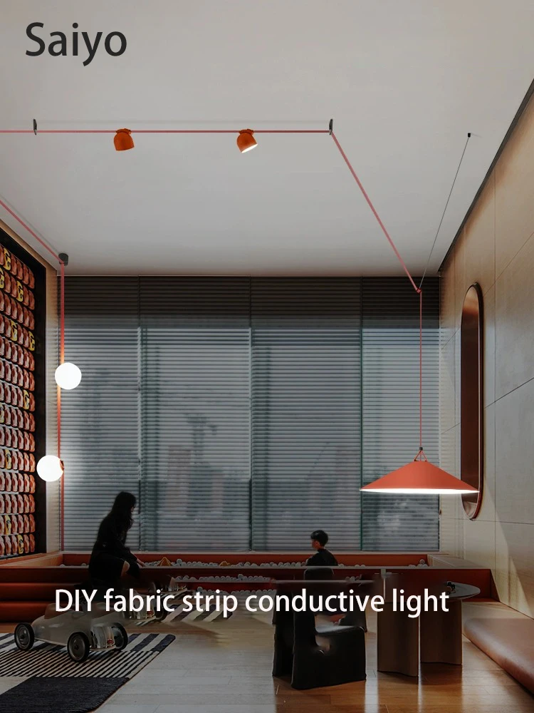 Led-Track-Light-DIY-Knitted-Fabric-Tape-Conductive-Light-Ceiling ...