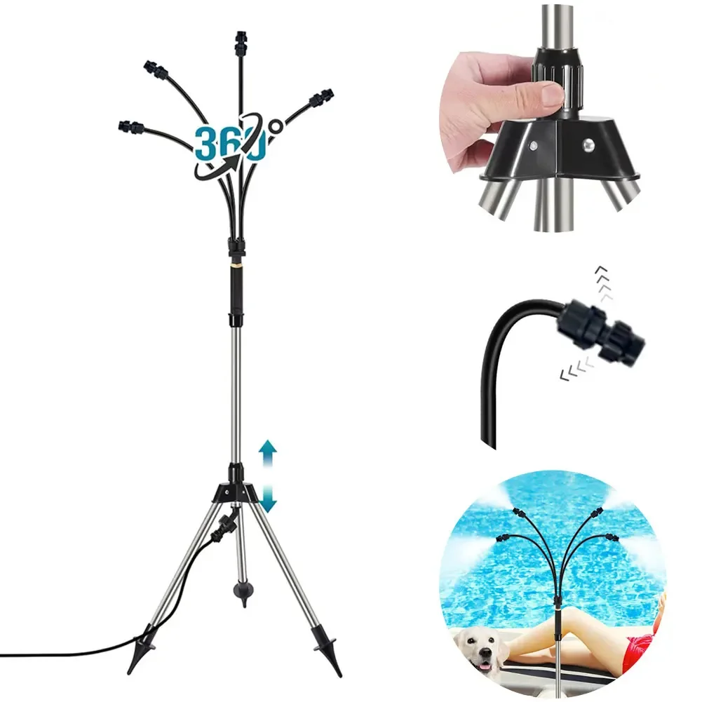 Portable Standing Misters For Outside Patio 360° Adjustable Height ...