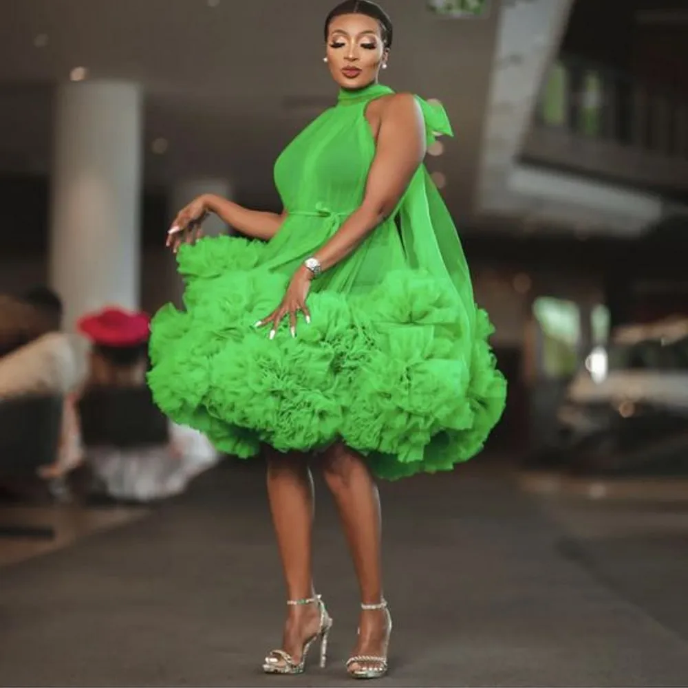 Mode-Groene-Tutu-Tule-Ruches-Bijgesneden-Vrouwen-Jurken-Halter ...