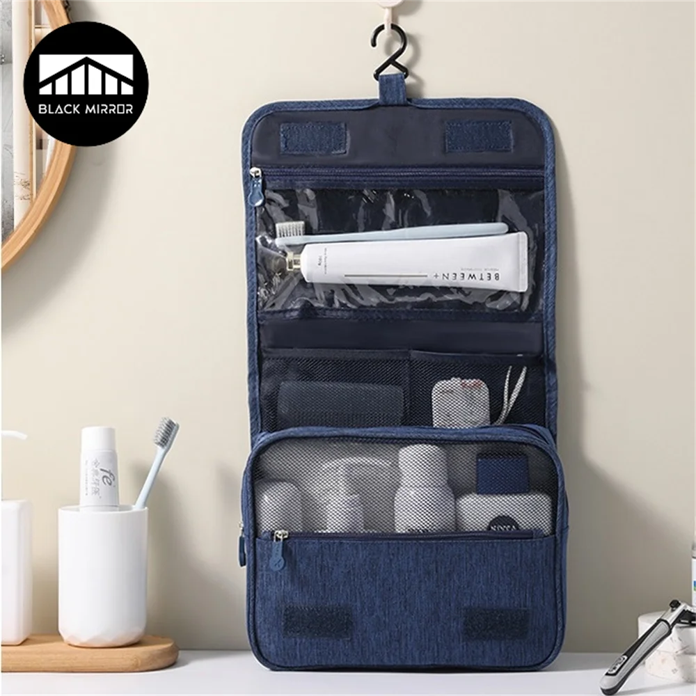 Portable Toiletry Washbag with Hanging Hook Waterproof Women Bathroom ...