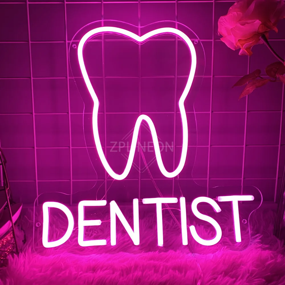 DENTIST-Neon-Sign-Lights-Dentistry-Room-Decor-Wall-Hanging-Neon-Led ...