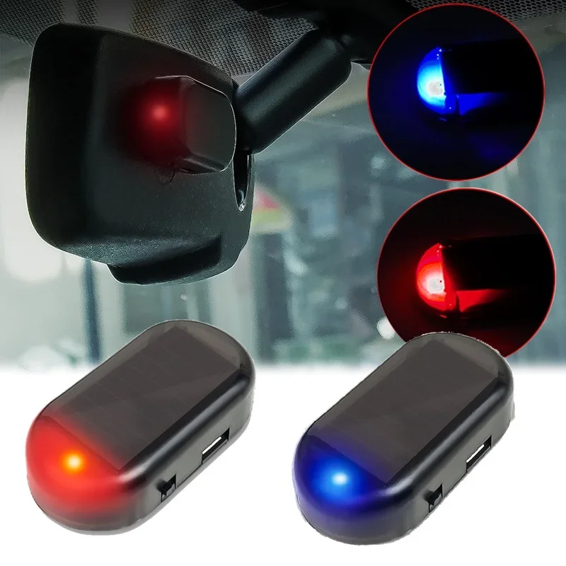 Car Alarm Light Car Solar Power Simulated Dummy Alarm Warning Anti ...