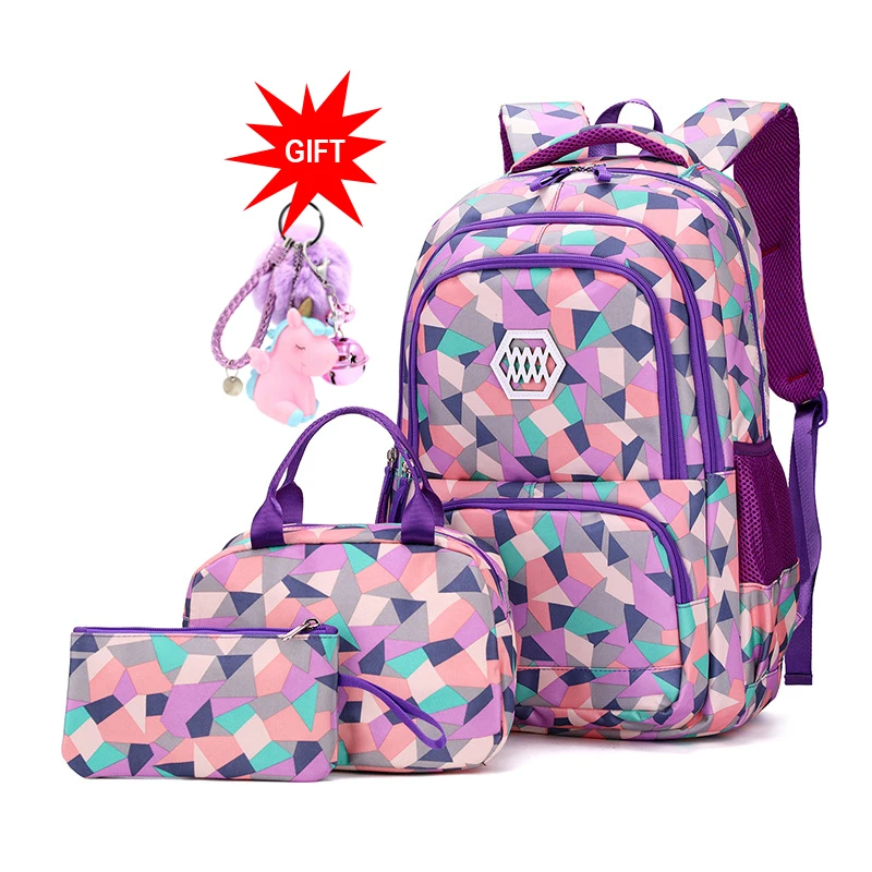 Large-School-Backpack-For-Girls-Geometric-Print-Backpacks-For-School ...