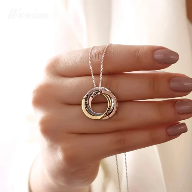 Intertwined Wedding Band Necklace