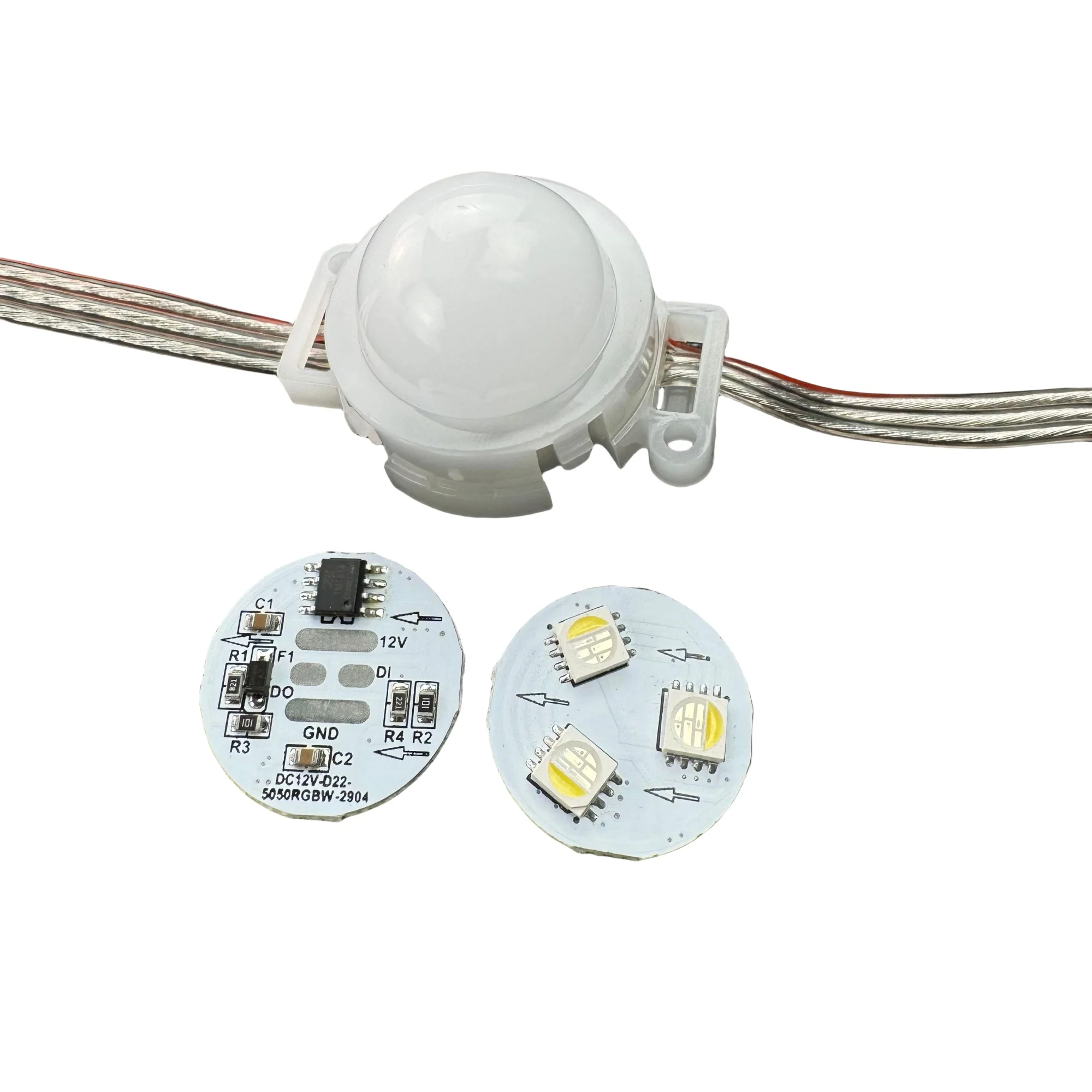 TM1814-UCS2904-IC-RGBW-Addressable-LED-Puck-Pixel-Light-DC12V-30mm-Open ...