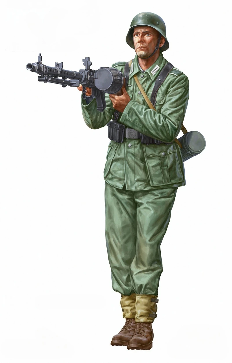 1/16 Scale Die-Cast Resin Figure Model Kit German Half Track Gunner ...