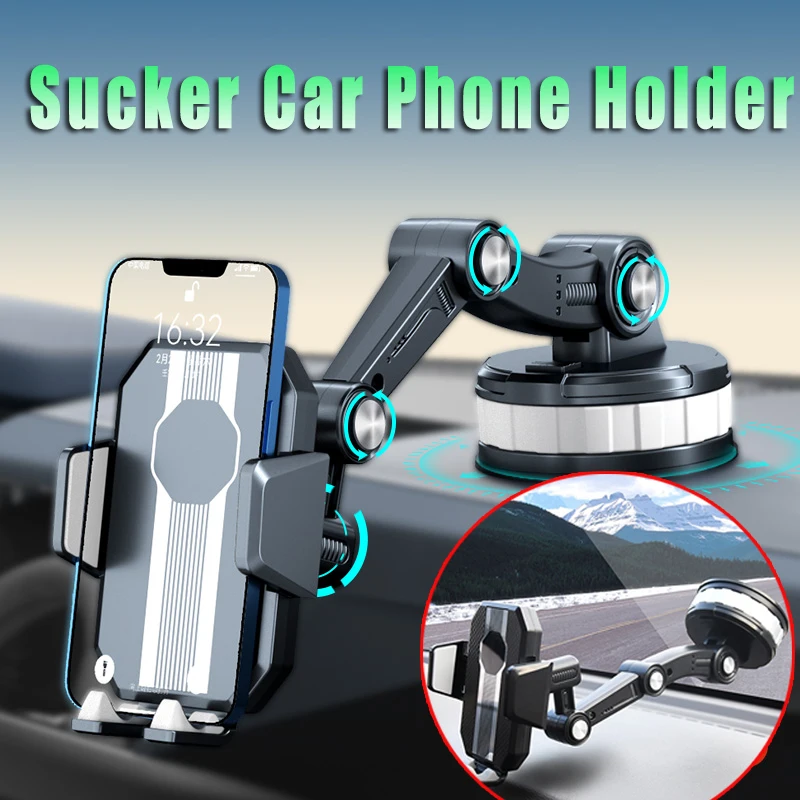 360-Suction-Car-Phone-Holder-Center-Console-Smartphone-Sucker-Mount ...