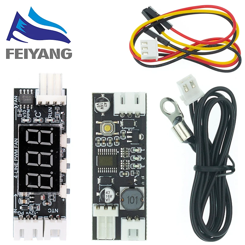 Single 12V 0.8A DC PWM 2-3 Wire Fan Temperature Control Speed Controller Chassis Computer Noise ...