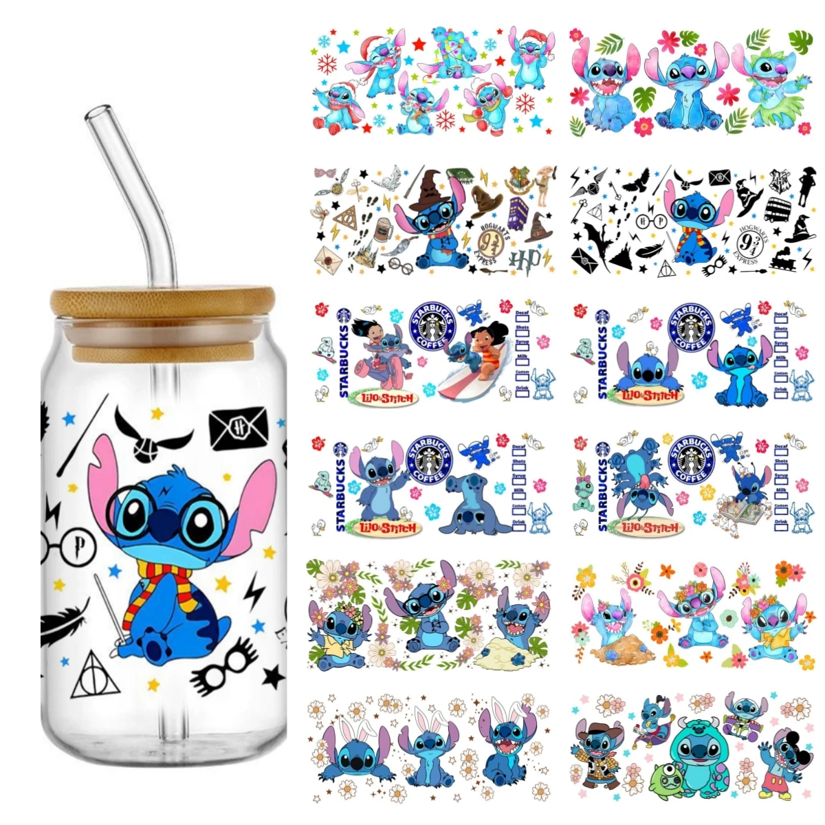 Miniso-Disney-30pcs-stitch-16oz-DTF-Sticker-Cups-Cool-Personalize-UV ...