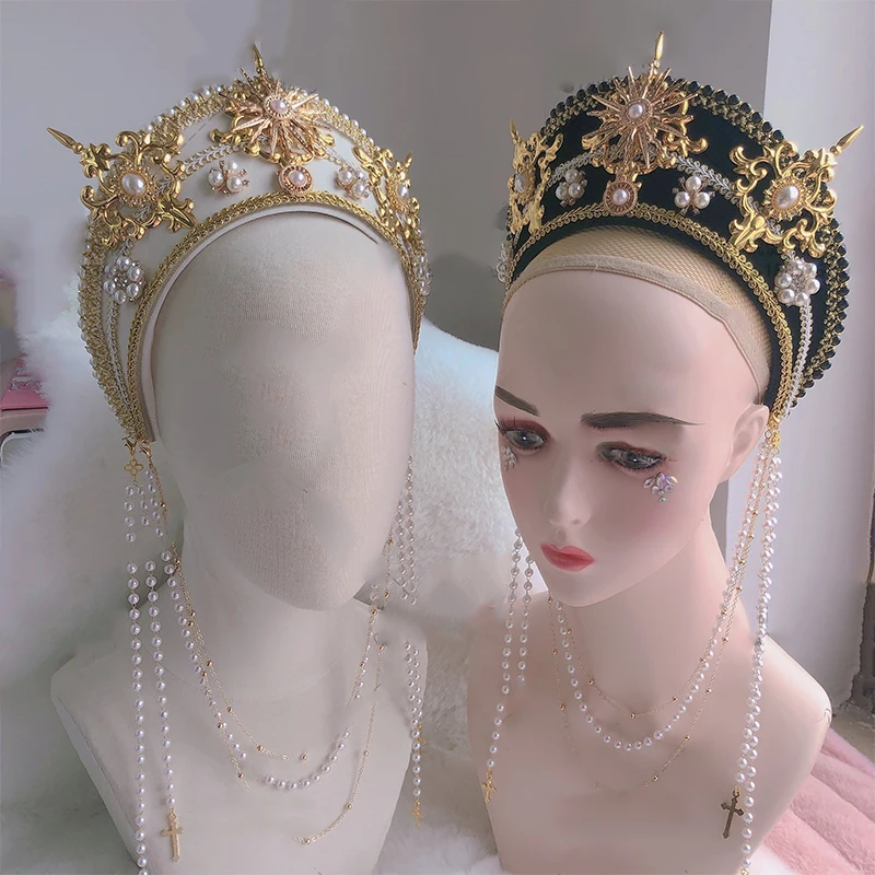 Lolita-Gothic-KC-Crown-Church-Pope-Tiara-Renaissance-Headband-DIY ...