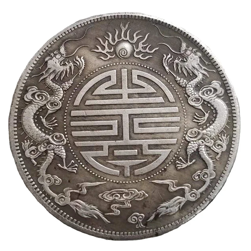 Feng-Shui-Chinese-Silver-Double-Dragons-Bead-Lucky-Coins-Auspicious ...
