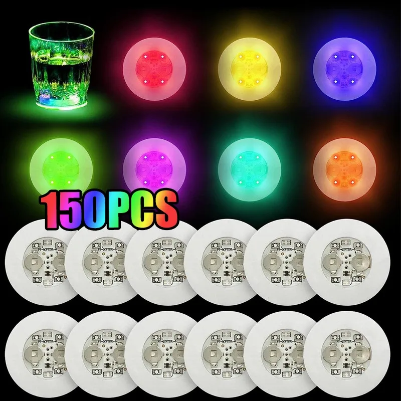 Luminous-Coaster-Stickers-LED-Bar-Drinks-Cup-Pad-Wine-Liquor-Bottles ...