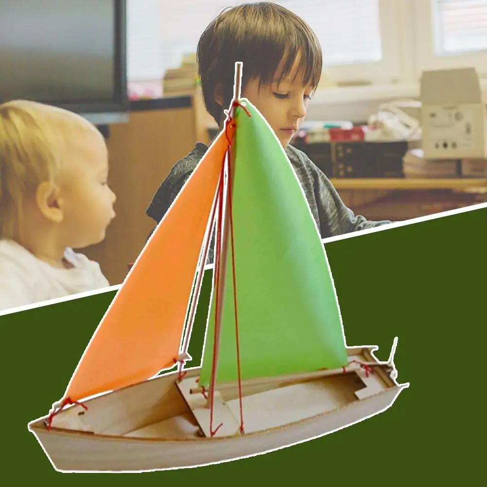 Self-propelled-Sailing-Wooden-Boat-Model-Building-Kits-Assembling-Toys ...