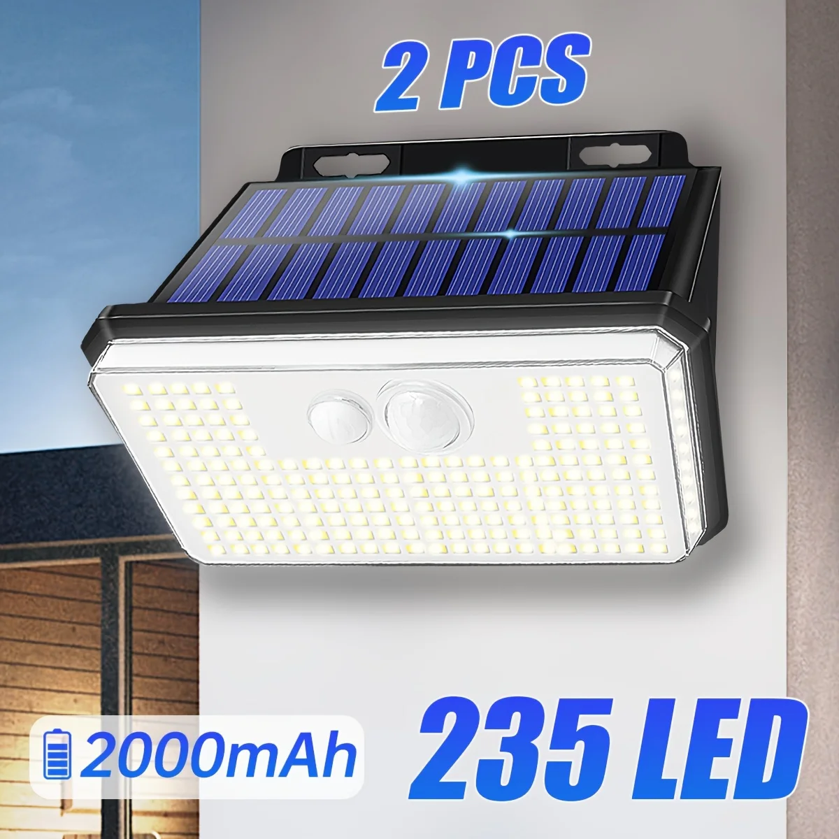 2Pack-235led-Solar-Motion-Sensor-Lights-Outdoor-3-Modes-IP67-Waterproof ...