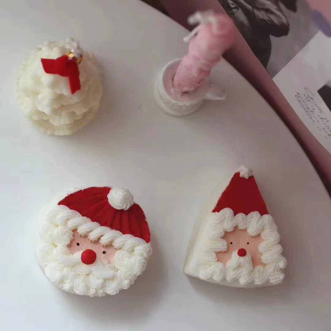 3d Santa Claus Christmas Mold Silicone | Christmas Candle Silicon Mould ...