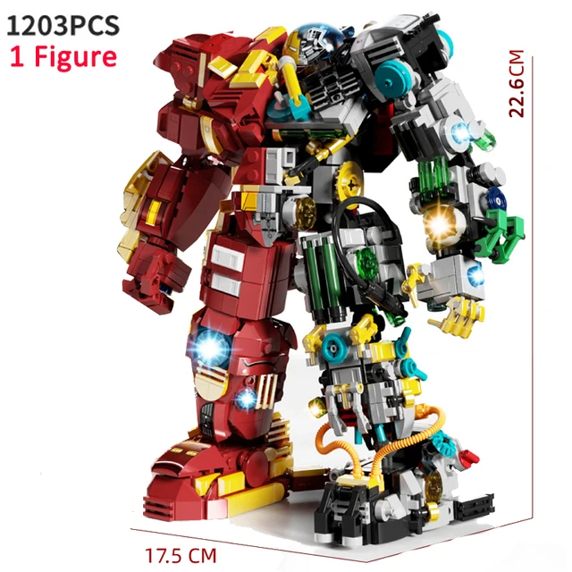 Super Iron Mecha Robot Perspective Building Blocks War Armor Heroes ...