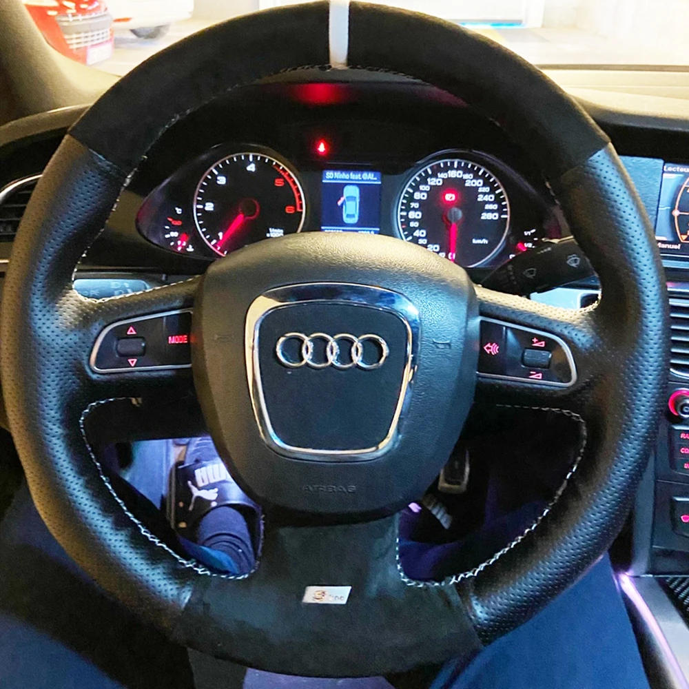 Nicht-Slip Wildleder Auto Lenkrad Abdeckung Für Audi A3 8P Sportback A4 ...