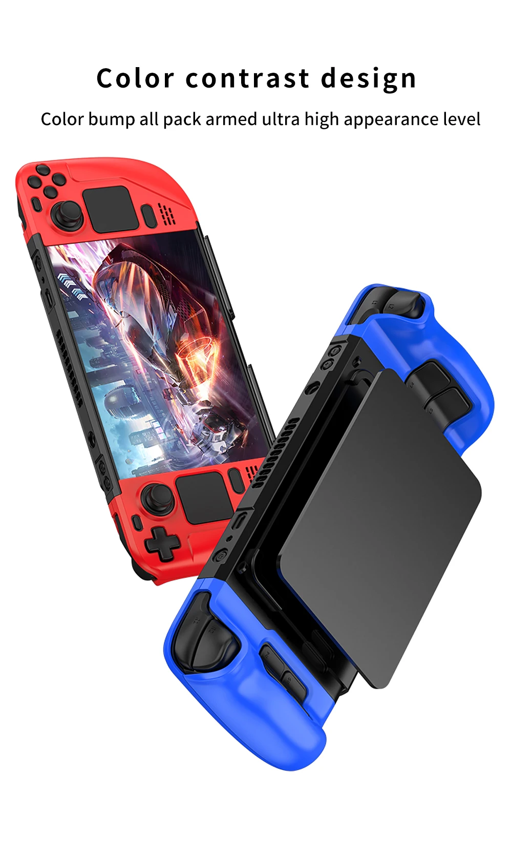 GKK Plastic Cover Case with Metal Rotary Holder for Steam Deck