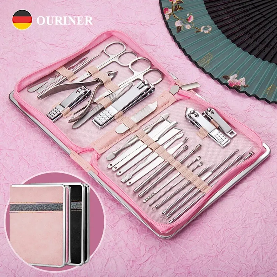 Nail-Clippers-Manicure-Tool-Set-With-Portable-Travel-Case-Cuticle ...