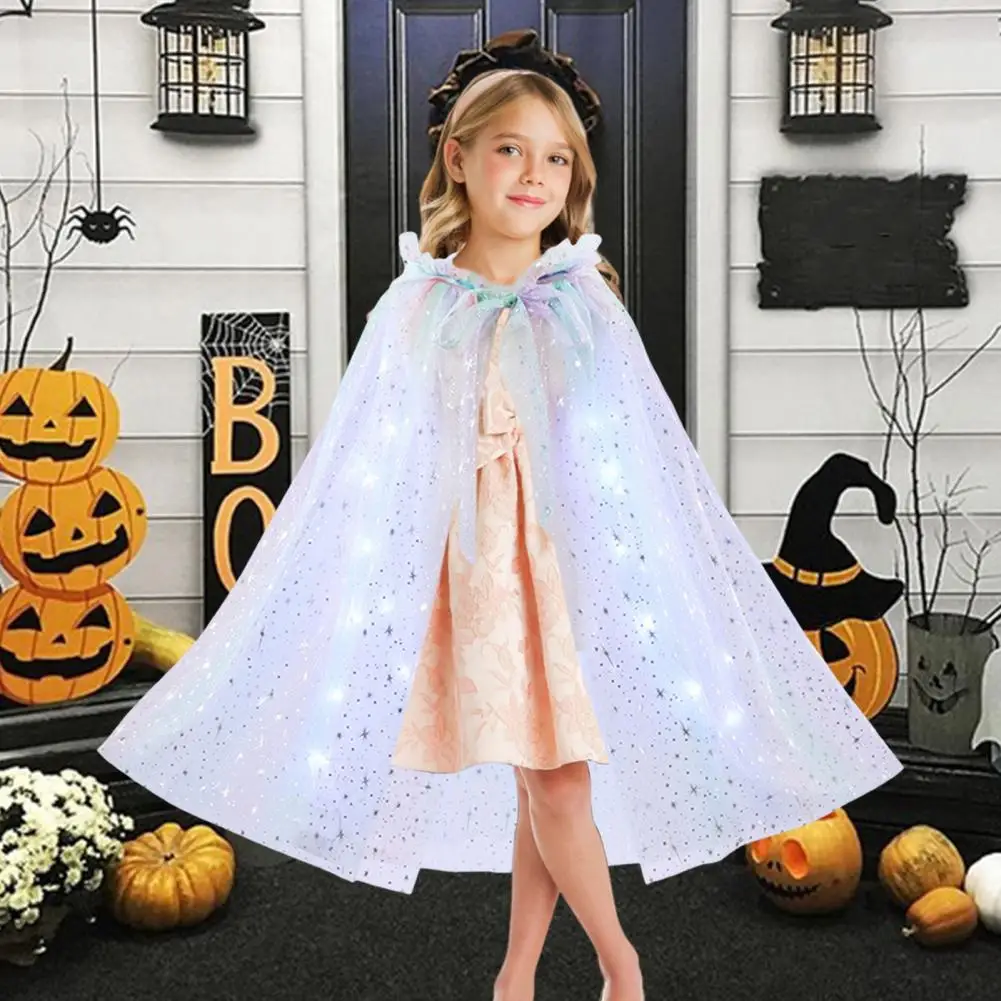 Cloak with Drawstring Hood Led Princess Halloween Cloak for Kids ...
