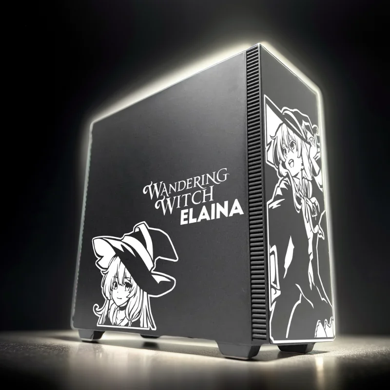 Elaina Anime Stickers for PC Case,Japanese Cartoon Decor Decals for Atx ...