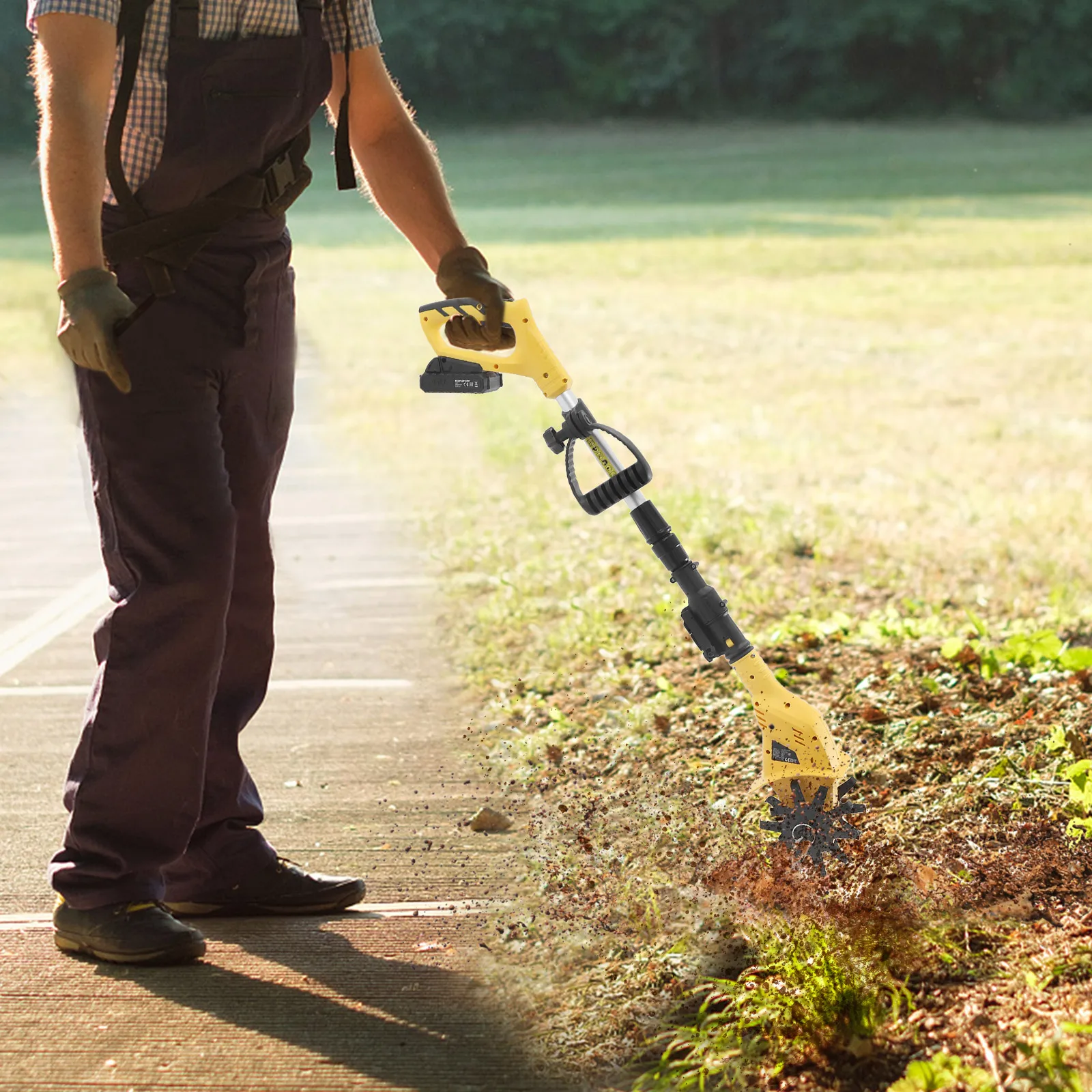 20-V-Motor-Hoe-Floor-Hoe-Cordless-Tiller-Cultivator-250-RPM-Electric ...