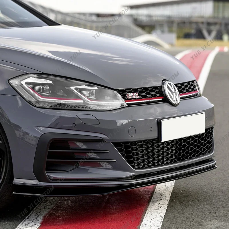 For Volkswagen Golf 7 Facelift MK7.5 GTI TCR 2017-2020 Car Front Bumper Splitter Lip Spoiler ...