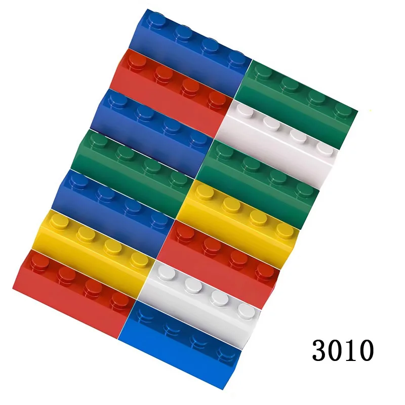 400pcs 1x4 Dots DIY Building Blocks Thick Figures Bricks Educational ...
