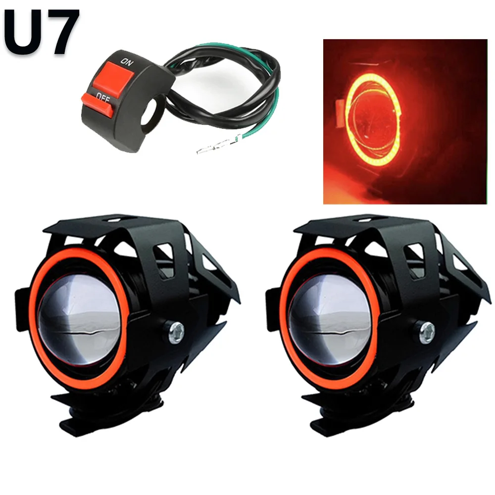 U7 Led Fog Light Motorcycle Angel Eyes Headlight For Honda Dio Af18 Nsr ...
