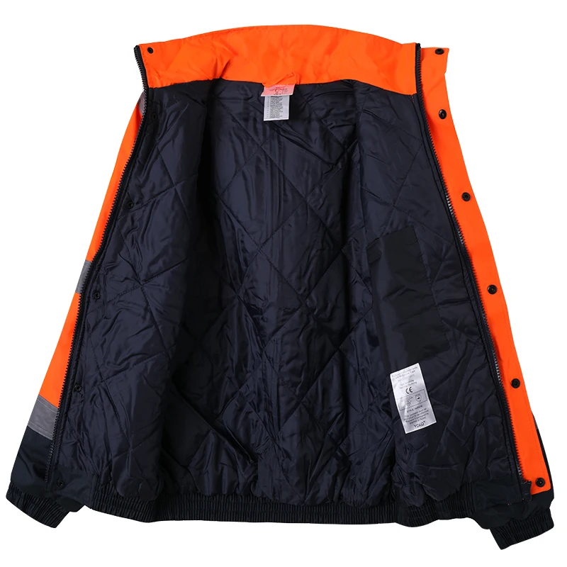 Safety Jackets for Work Men Winter Hi Vis Jacket Work Wear thickened ...