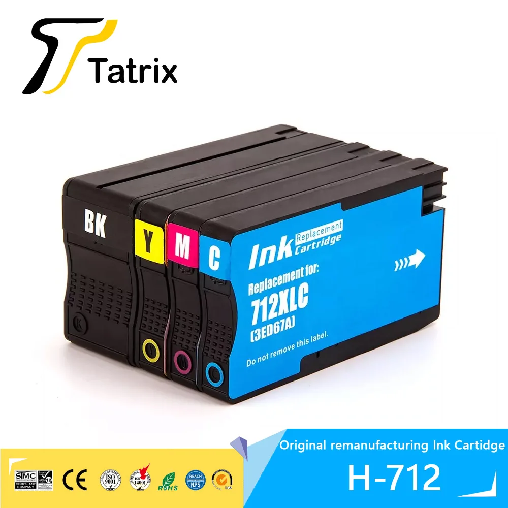 Cartucho de tinta de inyección de tinta Original HP 712 37D71A HP712 ...