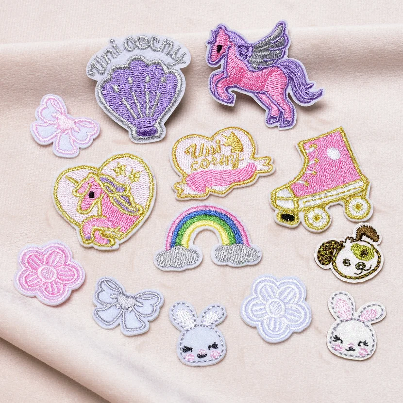10 Pcs Mini Badges Embroidery Patches Embroidered Clothing Hat Bag Shoe ...