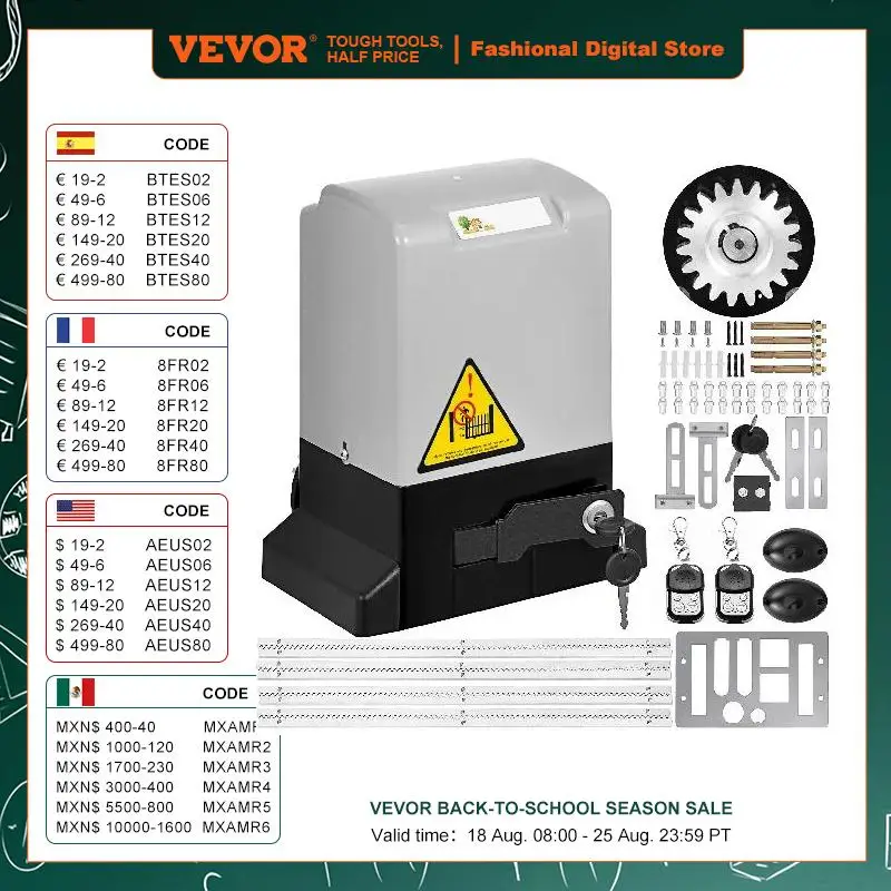 VEVOR-Automatic-Sliding-Gate-Opener-1300LBS-Electric-Garage-Door-Opener ...