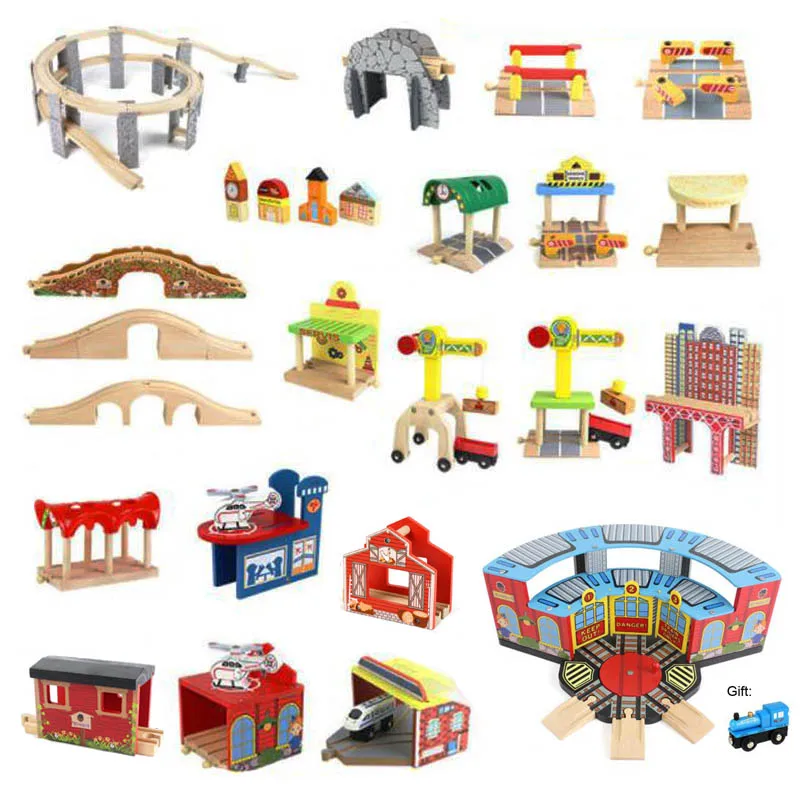 Wooden-Track-Spare-Parts-Train-Track-Scene-Accessories-Fit-Biro-Track ...