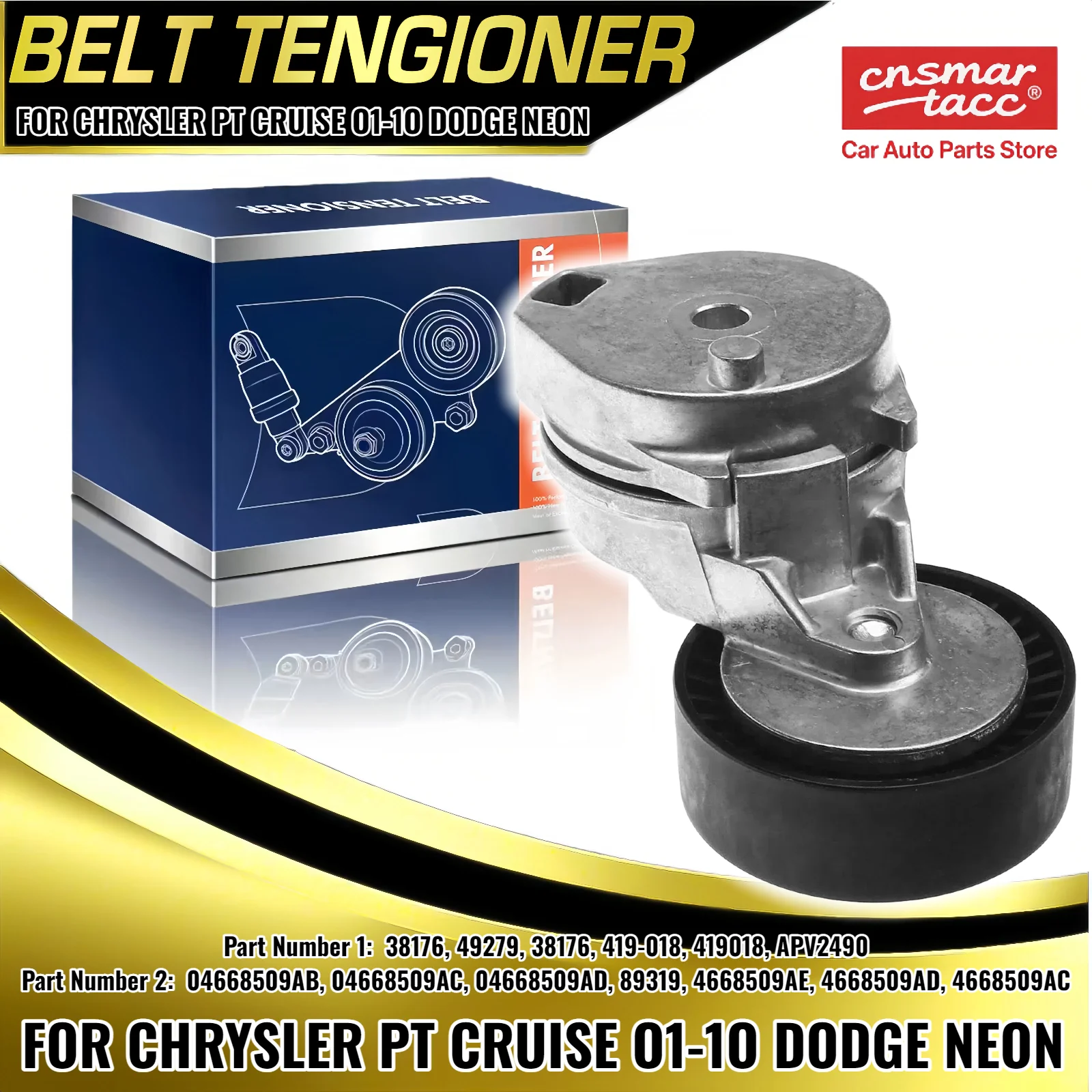 Belt Tensioner Assy & Pulley for Dodge Neon Chrysler PT Cruise 2001 ...