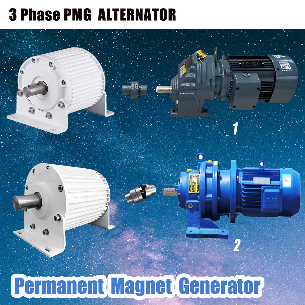 PMG 30000W Generator Low RPM 3 Phase Gearless Permanent Magnet AC Use ...