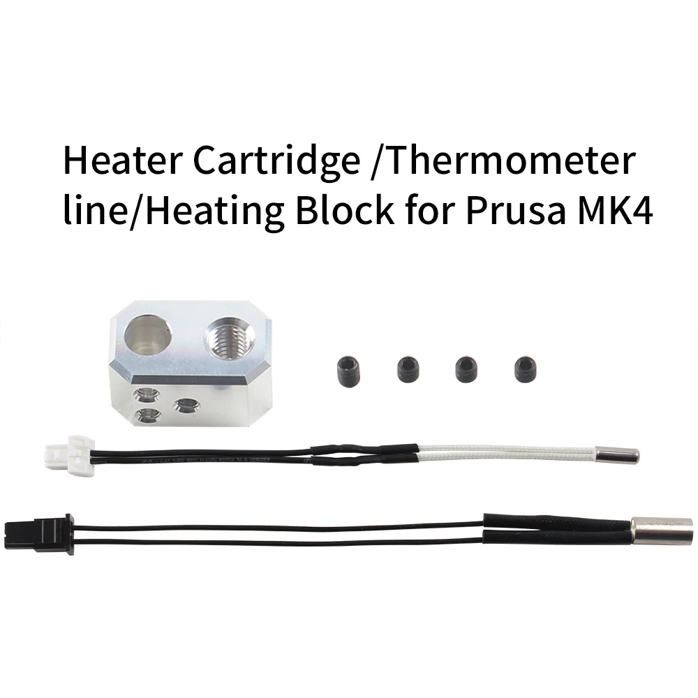 For-Prusa-MK4-Heating-Block-Kit-Thermometer-Line-Thermistor-24V-40W ...