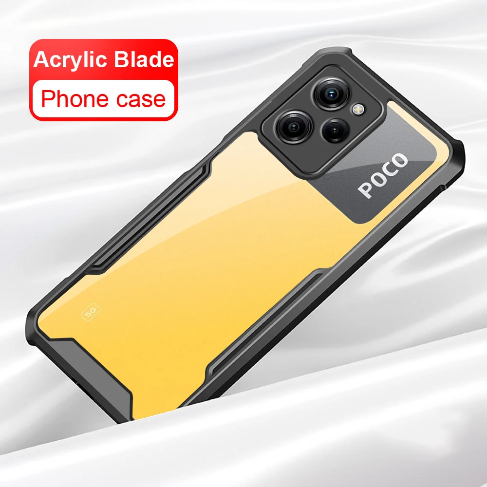 Clear Acrylic TPU Frame Back Cover For Xiaomi Poco X5 Pro PocoX5 Pro ...