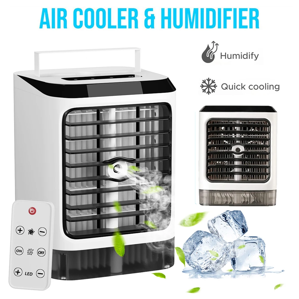 Portable Remote Control Mini Air Conditioner Fan Usb Personal Cooling ...