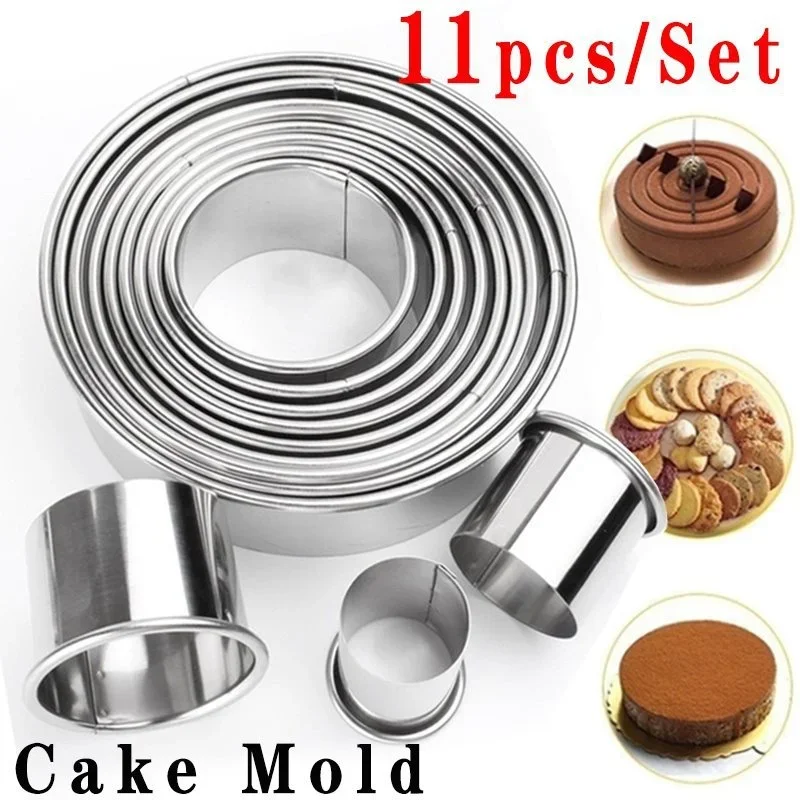 Stainless-steel-11-piece-cake-mold-set-cake-mold-baking-supplies-set ...